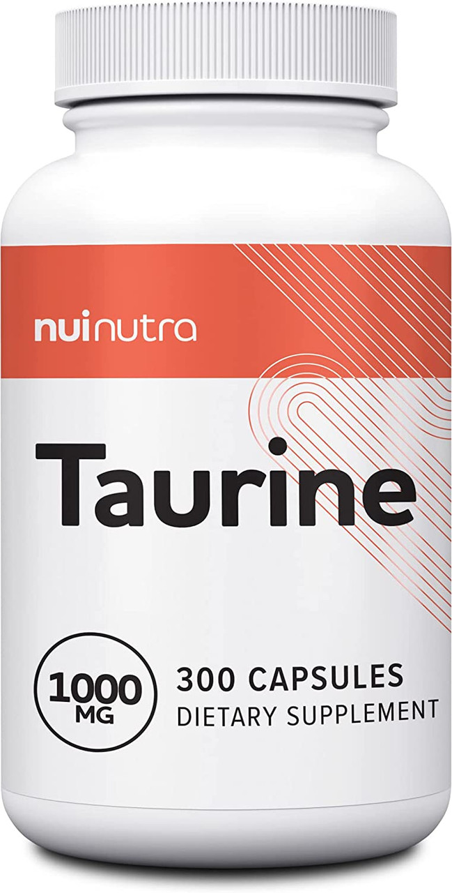 Nui Nutra Taurine Supplement | 1000mg Capsules | 300 Servings ...