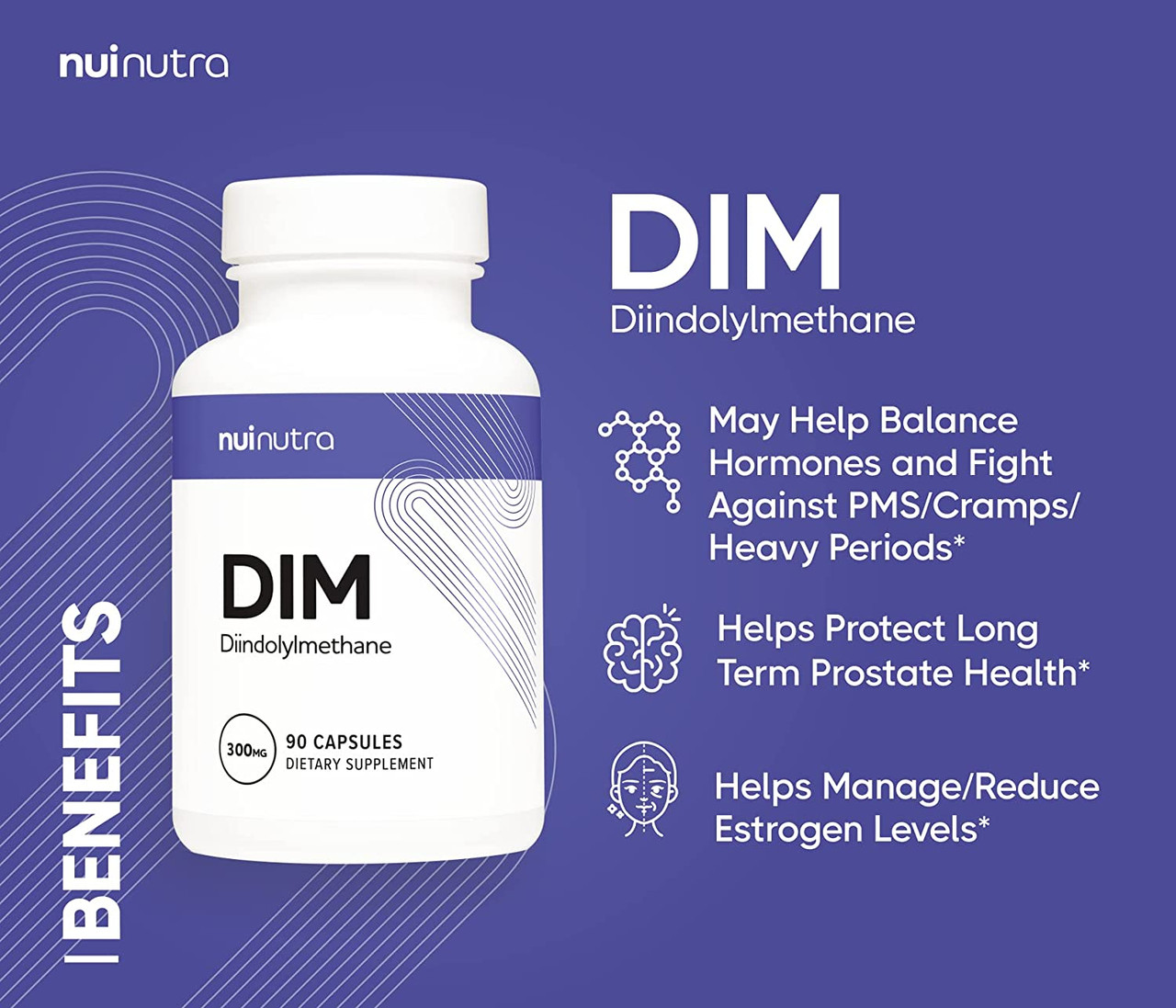 DIM Supplement 300mg + BioPerine ® | Hormone Support & Estrogen Balance ...