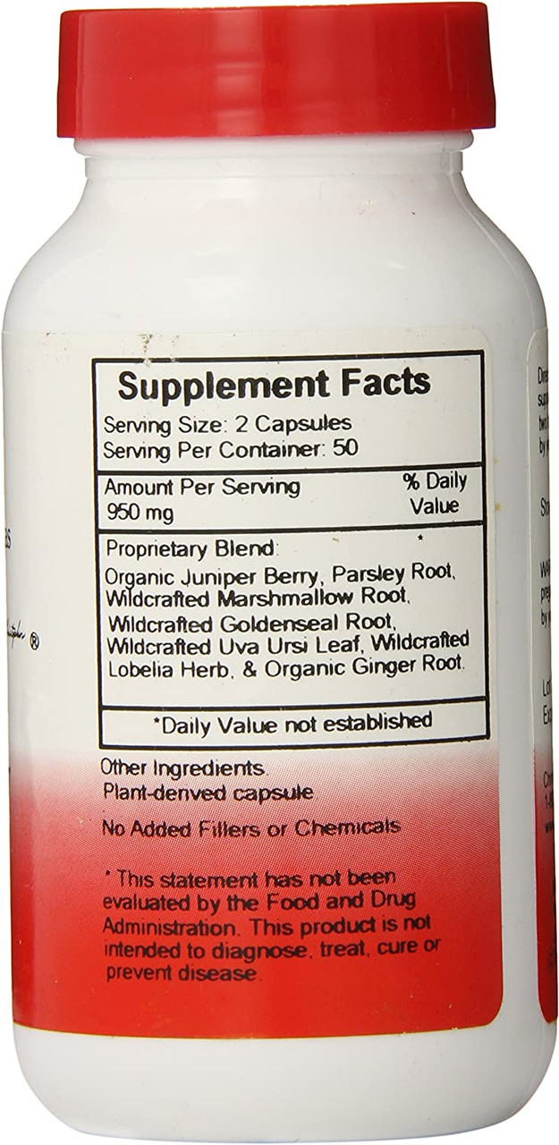 Dr. Christopher's Original Formulas Kidney Formula Capsules, 475 mg, 100 Count