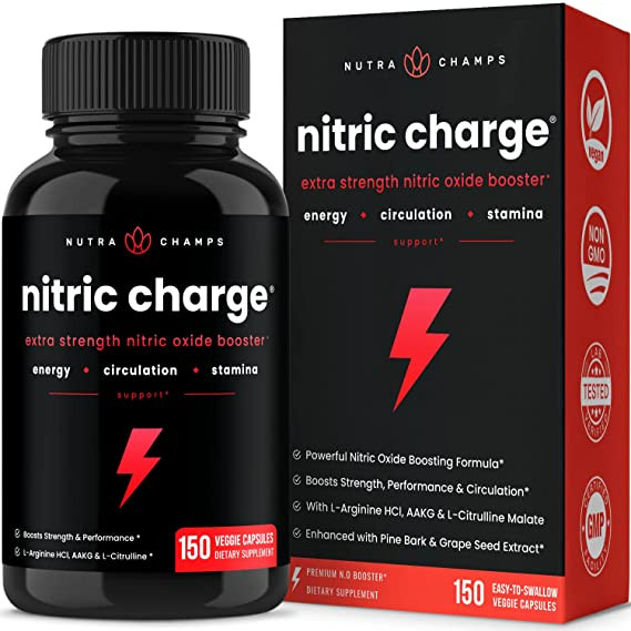 Muscle Energy Booster 60 Caps Nitric Oxide Booster – 1500mg L-Arginine ...