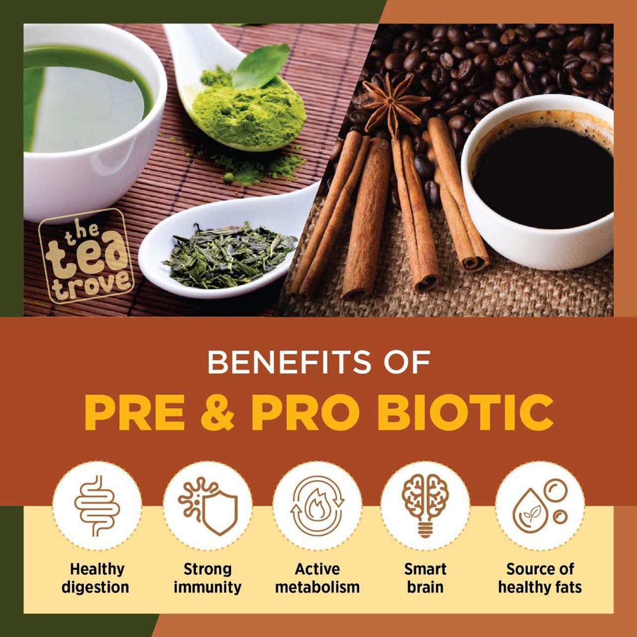 The Tea Trove Superbrew Prebiotic and Probiotic Coffee for Gut Health ...