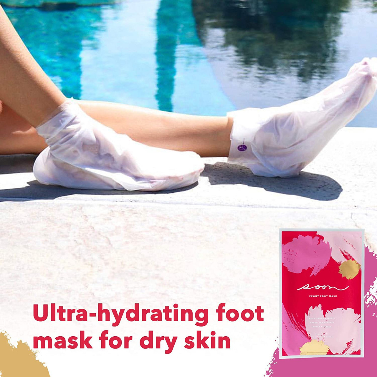 Peony Foot Mask, Feet Masks for Dry Skin, Foot Mask for Dry Cracked ...