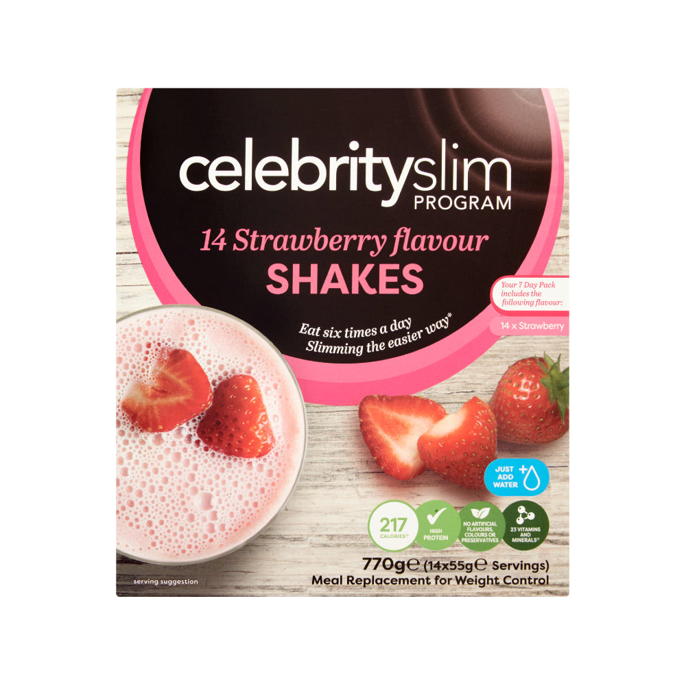 Celebrity Slim 7 day strawberry flavour shakes