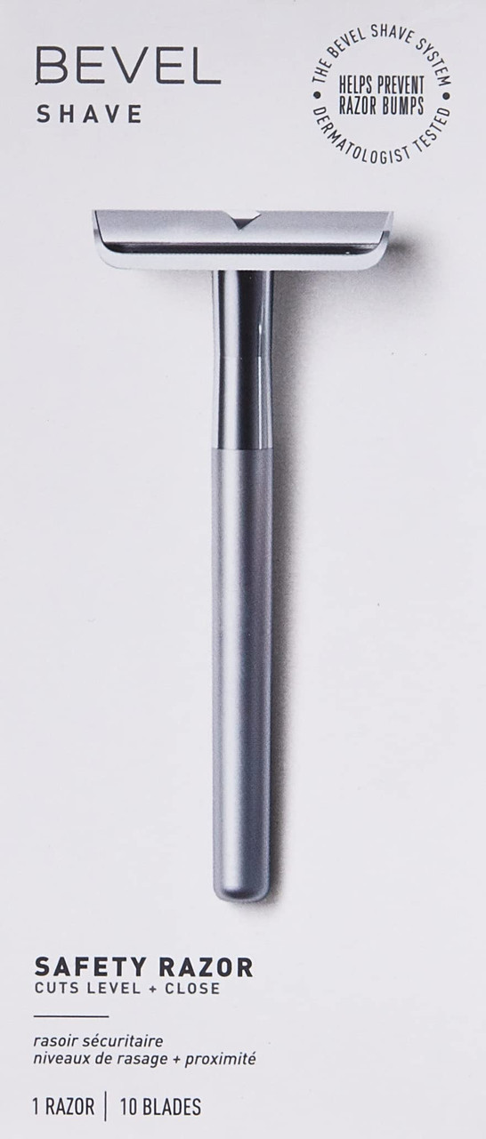Bevel Safety Razor with Brass Weighted Handle and 10 Double Edge Safety ...