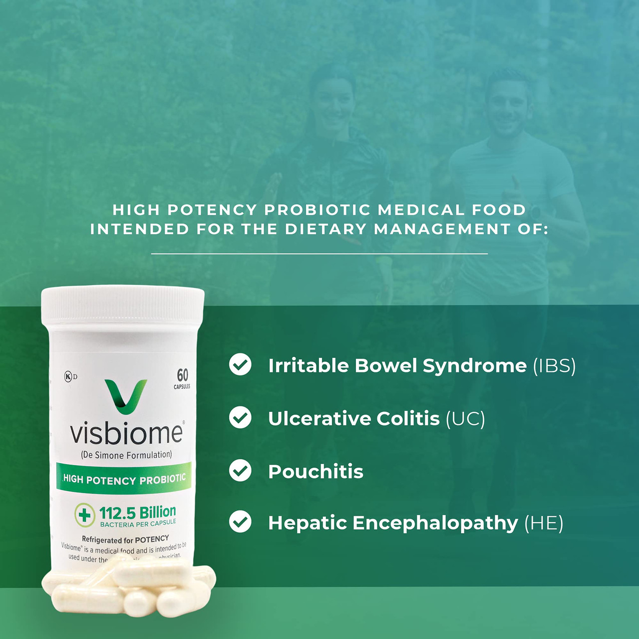 Visbiome High Potency Probiotic Capsules 112.5 Billion Cfu (2-Pack)