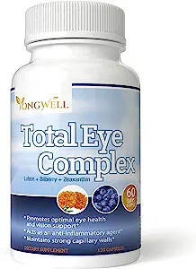 Total Eye Complex with Lutein Bilberry & Zeaxanthin - Support Eye ...