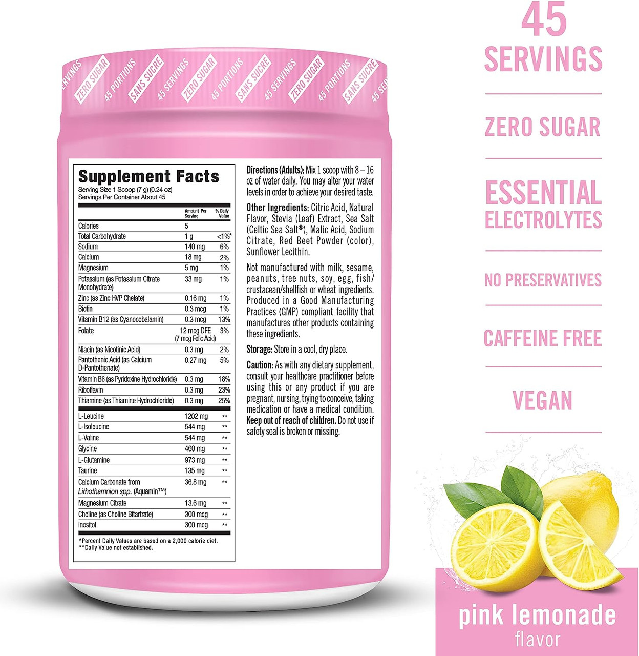BioSteel Hydration Mix, Sugar-Free with Essential Electrolytes, Pink ...