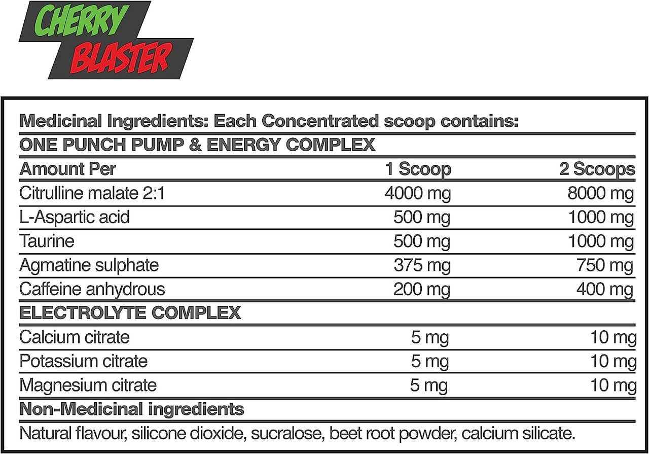 Fusion Muscle ONE PUNCH - Knockout Pump and Energy PRE-WORKOUT Formula ...