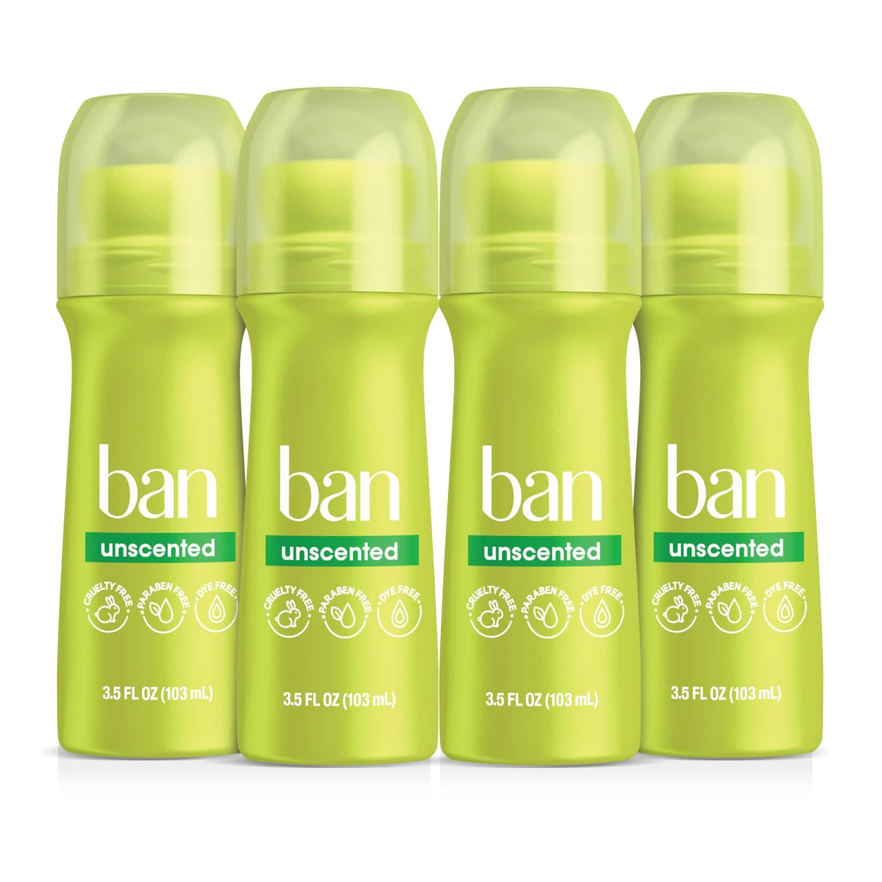 Ban Antiperspirant Deodorant Roll-On Unscented 3.5 oz By Ban