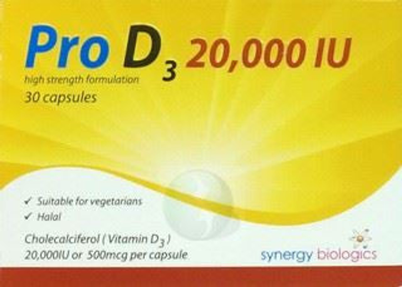 Pro D3 Vitamin D3 supplement 20,000 iu 30 Capsules