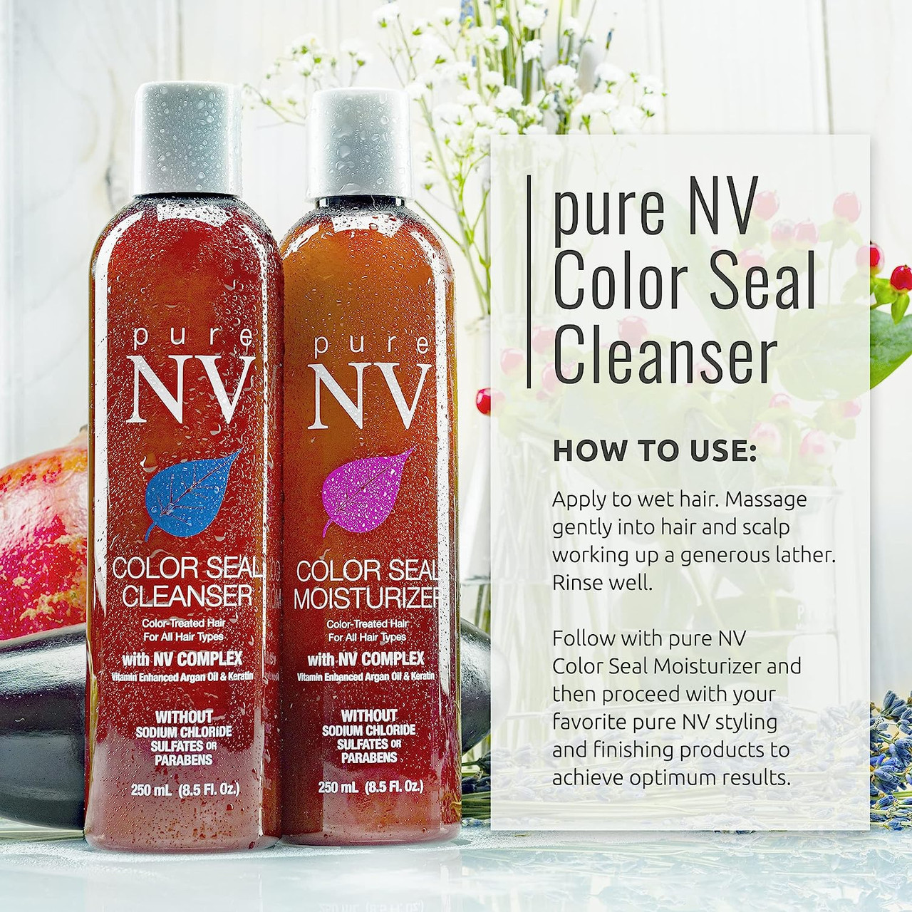 Pure NV Color Seal Cleanser- Locks In & Seals Hair Color to Prevent ...