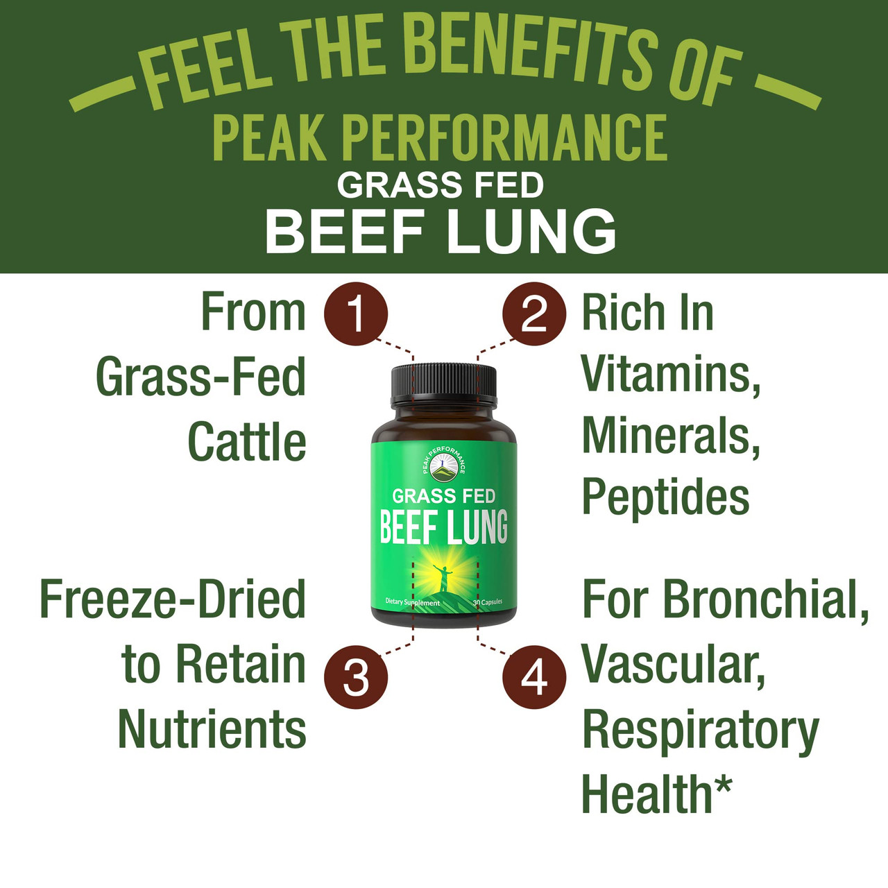Grass Fed Beef Lung Capsules. Lung Support Supplement. Organs ...