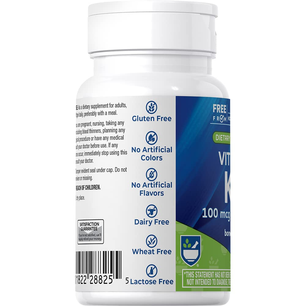 Rite Aid Vitamin K2 Softgels 100Mcg, 60 Ct, Supports Healthy Bones And ...