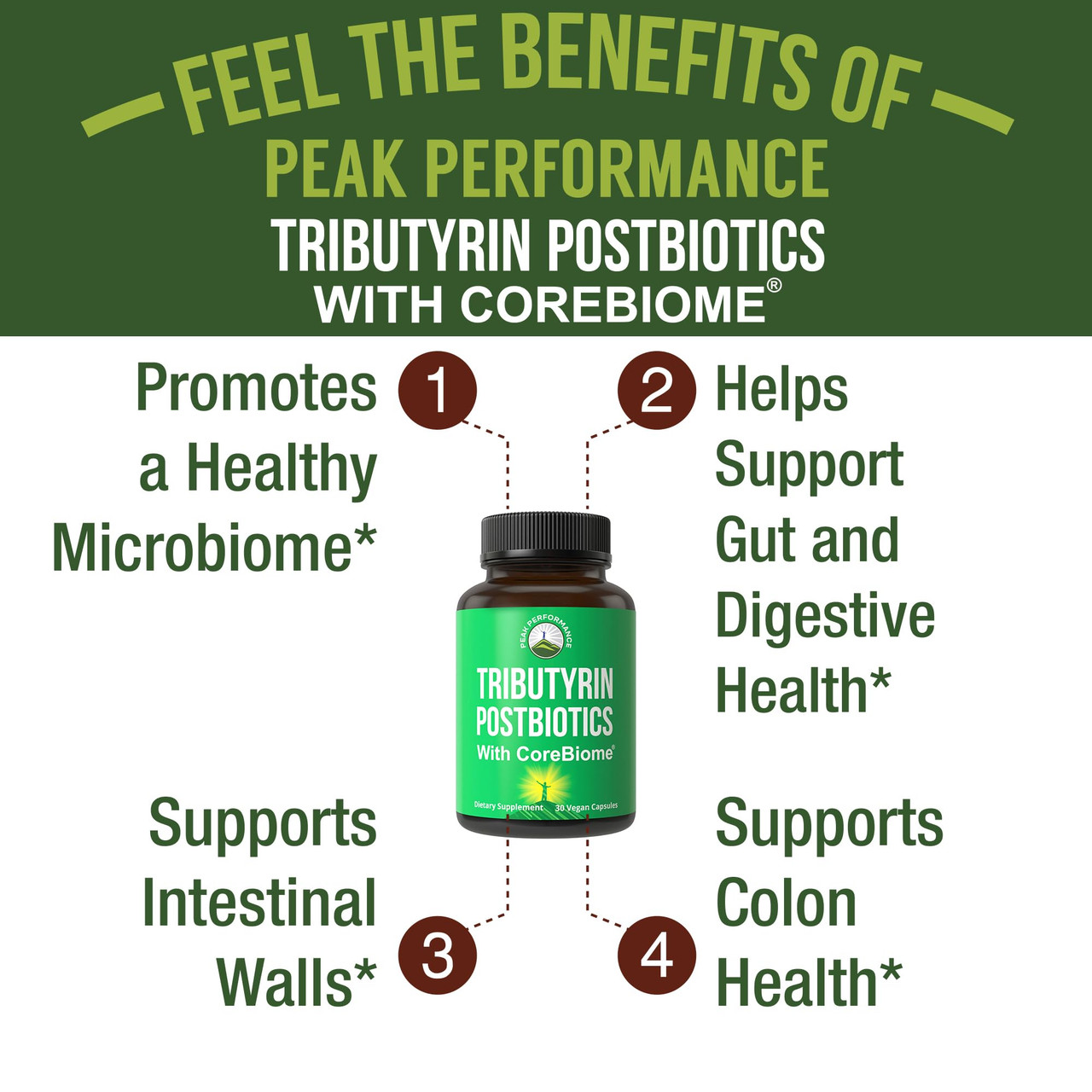 Corebiome Tributyrin Postbiotic Supplement Clinically Tested For Gut ...