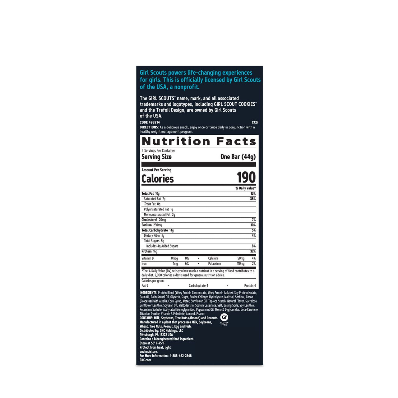 Gnc Total Lean Layered Lean Bar | Hunger Satisfying - High Protein ...