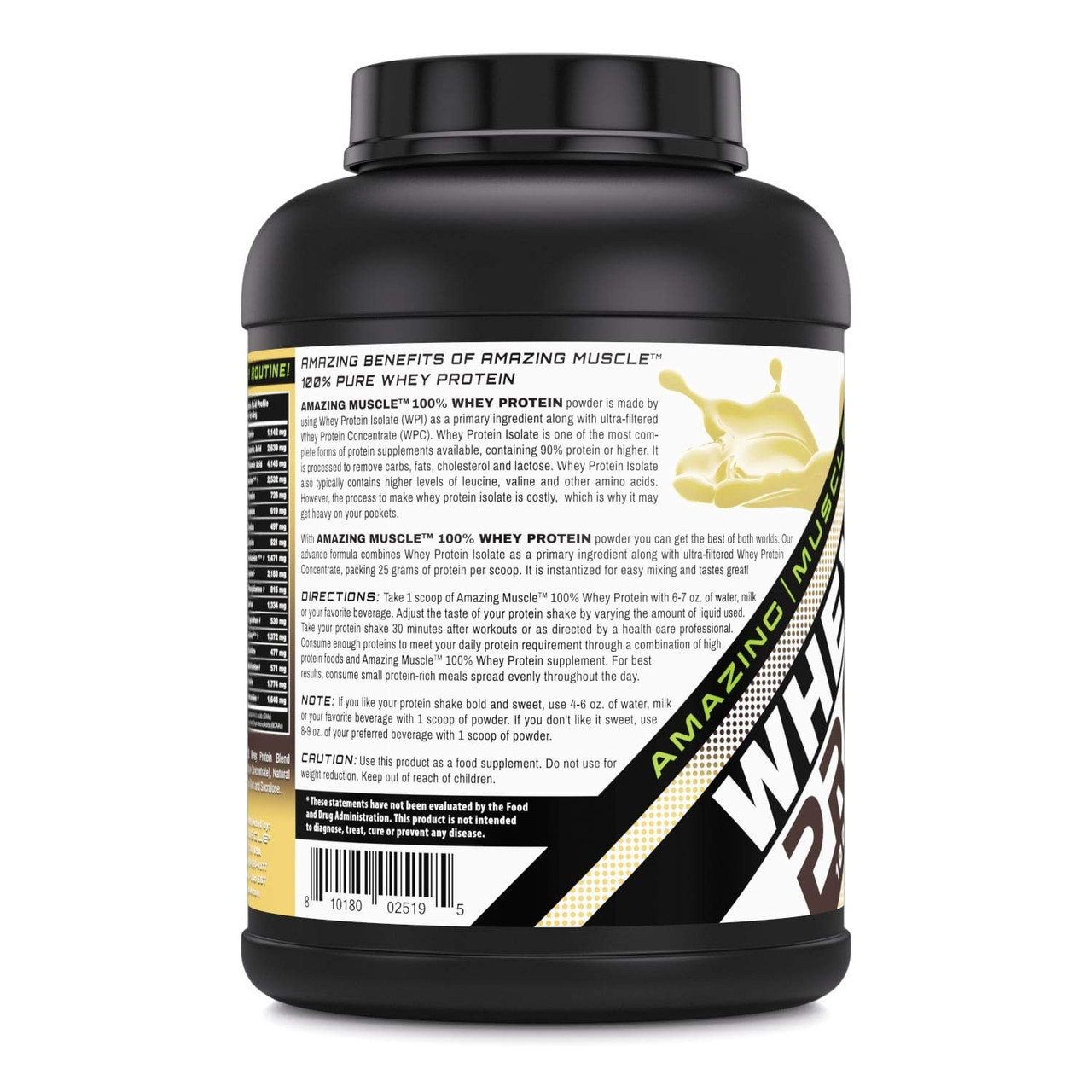 Amazing Muscle 100% Whey Protein Powder *Advanced Formula With Whey ...