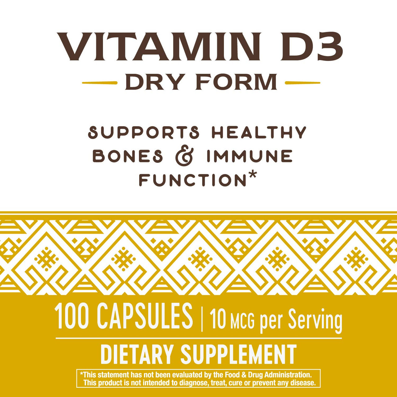 Nature'S Way Vitamin D3 Dry Form, Supports Healthy Bones And Immune ...