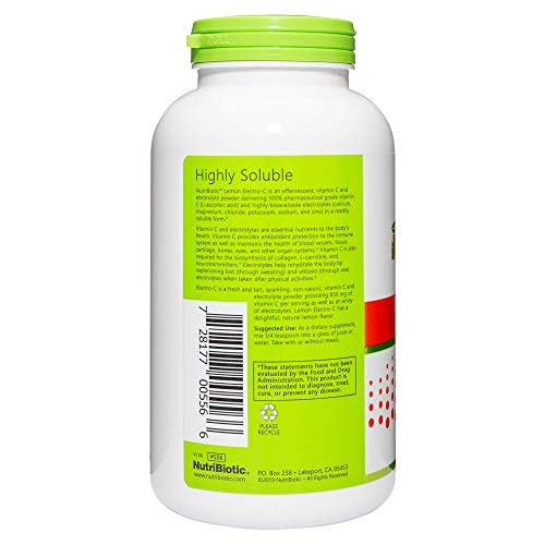 Nutribiotic - Lemon Electro-C Vitamin C & Electrolyte Powder 16 Oz 850 ...