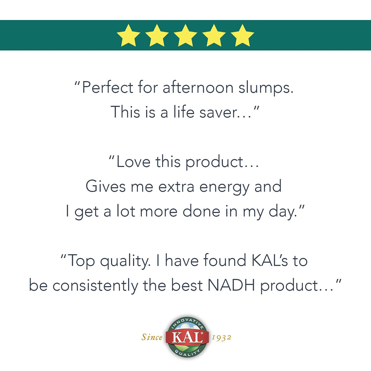 KAL NADH Energizing CoEnzyme 5mg, 1 Daily | Vitamin B3 | Mental Focus ...