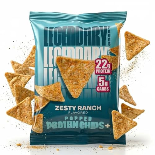 Legendary Foods Zesty Ranch Protein Chips - Popped Tortilla Style - 22G ...
