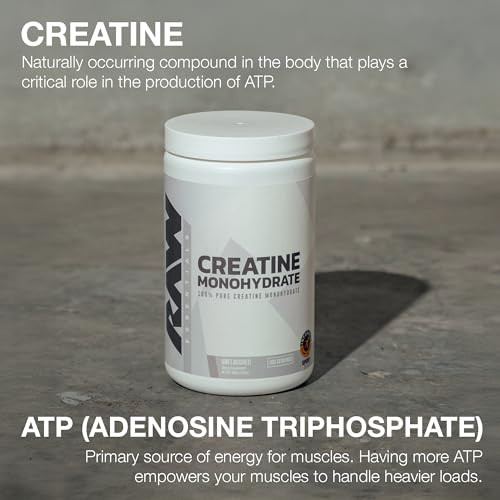 Raw Nutrition Creatine Monohydrate & Peach Mango Pre-Workout Powder Bundle