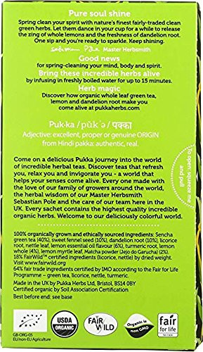 Pukka Clean Matcha Green, Organic Herbal Green Tea (6 Pack, 120 Tea Bags)