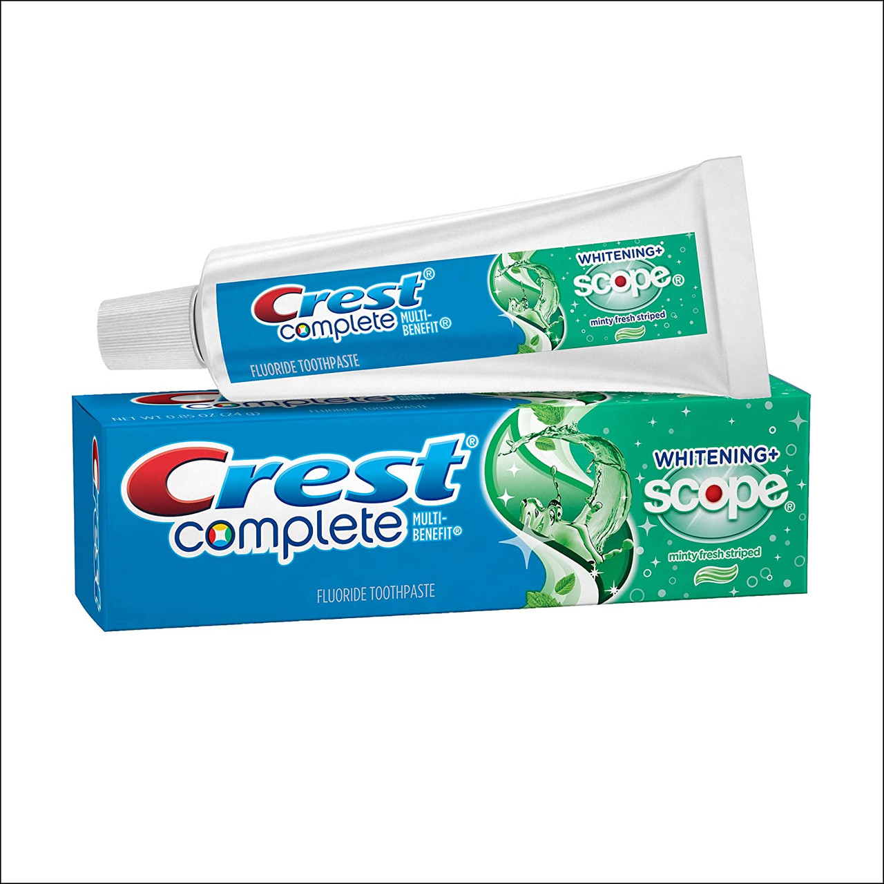 Crest Complete Whitening Plus Scope Multi-benefit Fluoride Toothpaste ...