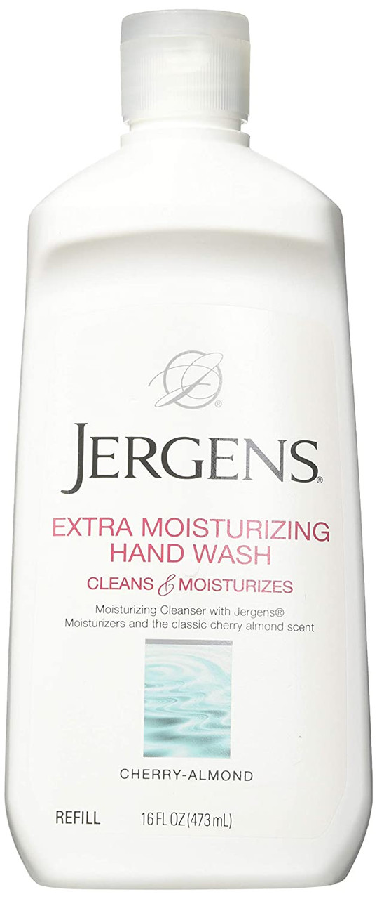 Jergens Moisturizing Liquid Hand Wash, Cherry Almond - 16 Oz (Pack of 3)