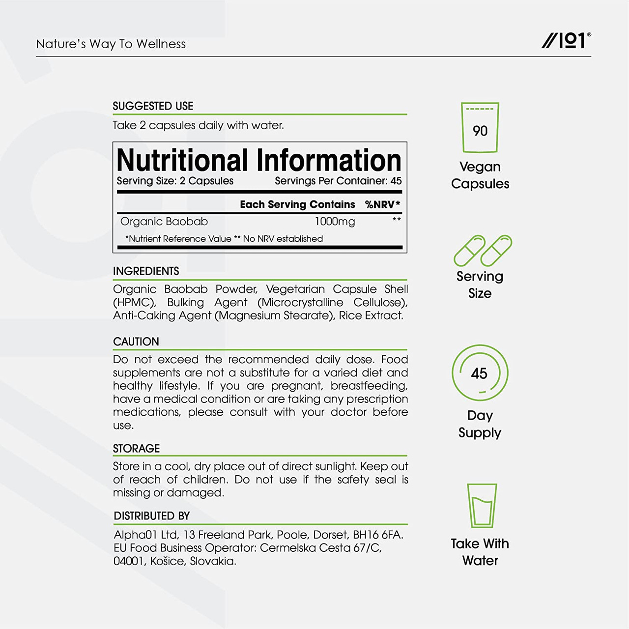 Organic Baobab 1000mg - High Strength Adansonia Digitata Fruit Powder ...