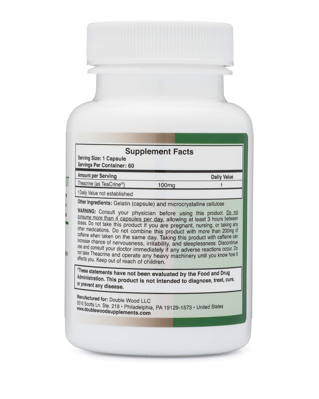 Theacrine (Teacrine) - Energy and Exercise Stamina Supplement - 100 Mg ...