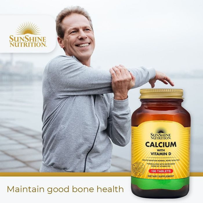 Sunshine Nutrition Calcium With Vitamin D3 100 Tablets
