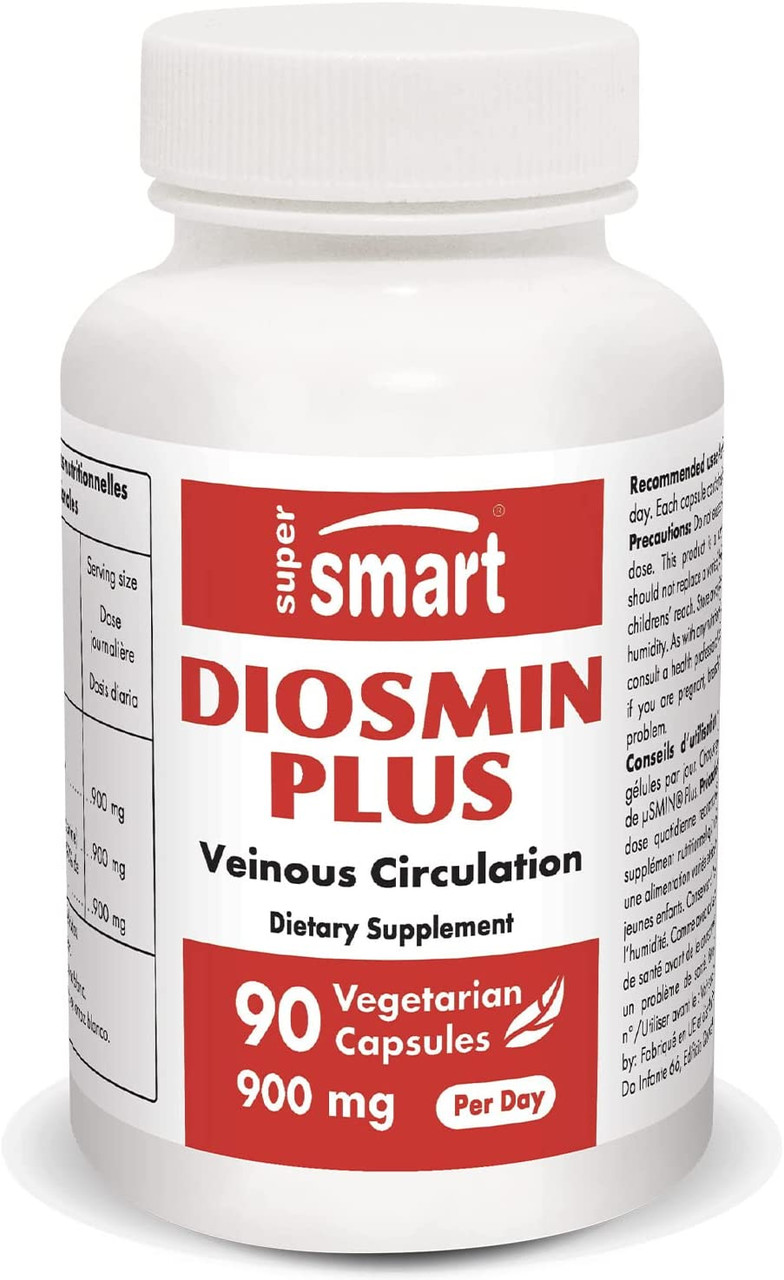 Supersmart Diosmin Plus 900 mg Per Day Flavonoid Complex 90 Total ...
