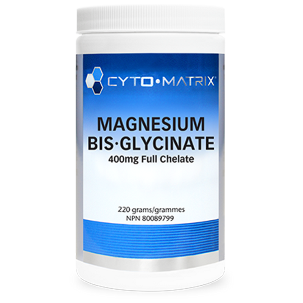 Cyto Matrix Magnesium Bis Glycinate 400mg Full Chelate 200 G