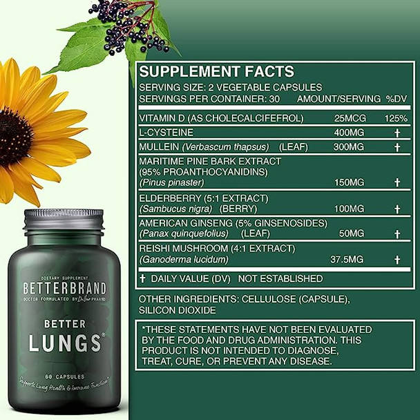 Betterbrand Better Lungs 60 Capsules Betterbrand Better Lungs 60 Capsules