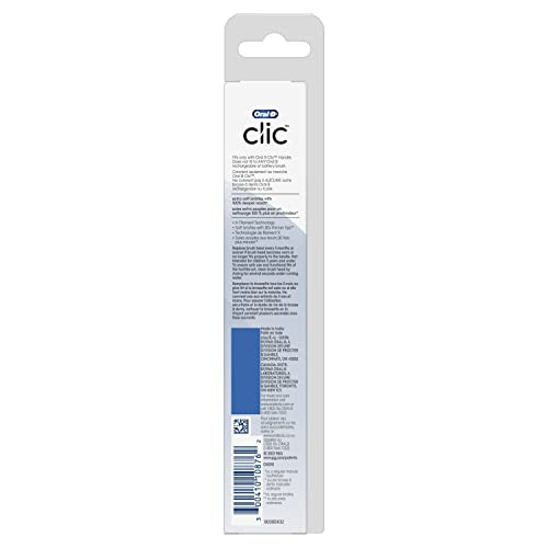 Oral-B Clic Toothbrush Sensitive Clean Replacement Brush Heads White 2 ...