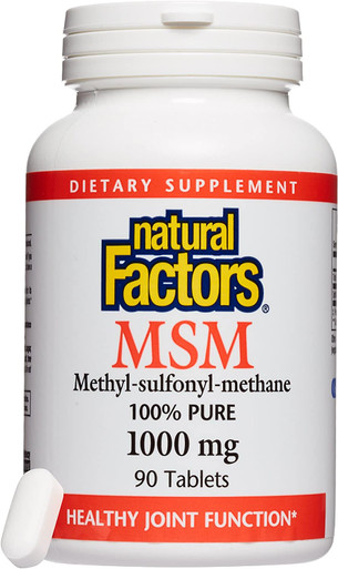 Natural Factors MSM 1000 mg Supports Healthy Joints Hair Skin and Nails ...