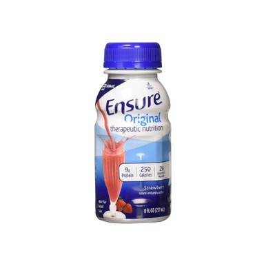 Ensure Oral Supplement Original Therapeutic Nutrition Strawberry 8 oz ...