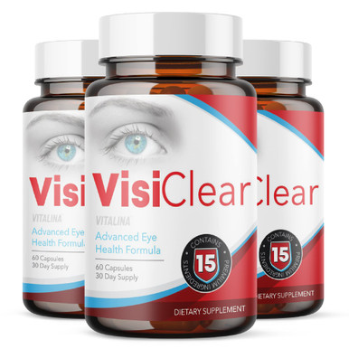 3 Pack Official VisiClear Advanced Formula 3 Bottle Package