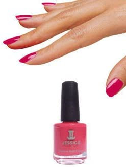 JESSICA Nails - Sugar Coated Strawberry Frost Red Custom Colour Nail ...