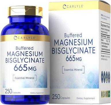 Buffered Magnesium Bisglycinate 665 mg | 250 Capsules | Chelated ...