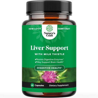 Milk Thistle Liver Support Supplement - Herbal Liver Supplement with Silymarin Milk Thistle ...