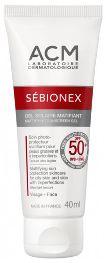 Laboratoire ACM Sebionex Mattifying Sunscreen Gel SPF50+ 40ml
