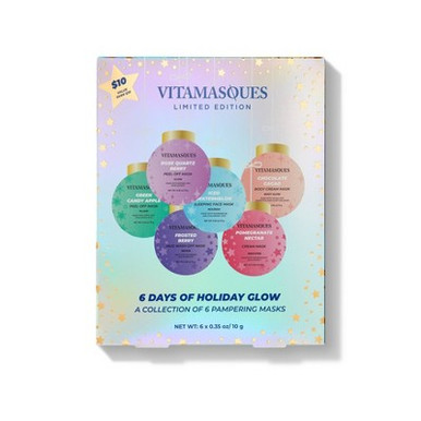 Vitamasques 6 Days of Holiday Glow Mask Advent Calendar - 6ct
