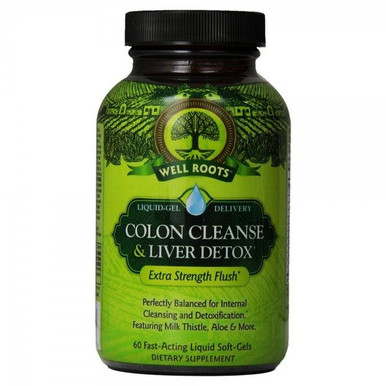 Well Roots Colon Cleanse & Liver Detox Fast-Acting Liquid Softgels 60 ...
