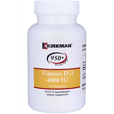 Kirkman Labs - Vitamin D-3 4000 IU 120 Capsules