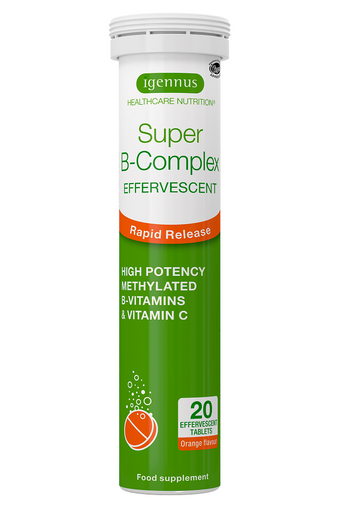 Igennus Super B-Complex Effervescent Orange Flavour 20's