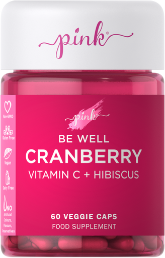 Pink Nutrition Be Well Cranberry Vitamin C + Hibiscus 60's