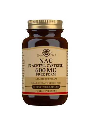 Solgar NAC (N-Acetyl-L-Cysteine) 600 mg Vegetable Capsules - 60 caps ...