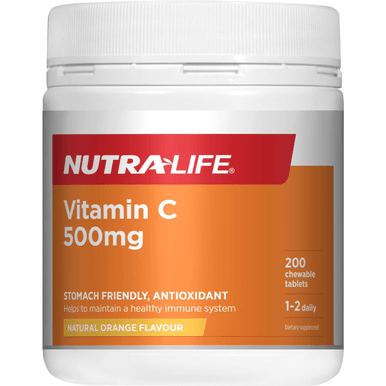 Nutra Life Vitamin C 500mg Chewable Tablets