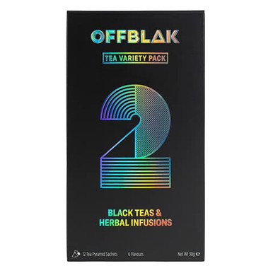 Offblak Tea Variety Pack Two - Black & Herbal Teas 12 Sachets